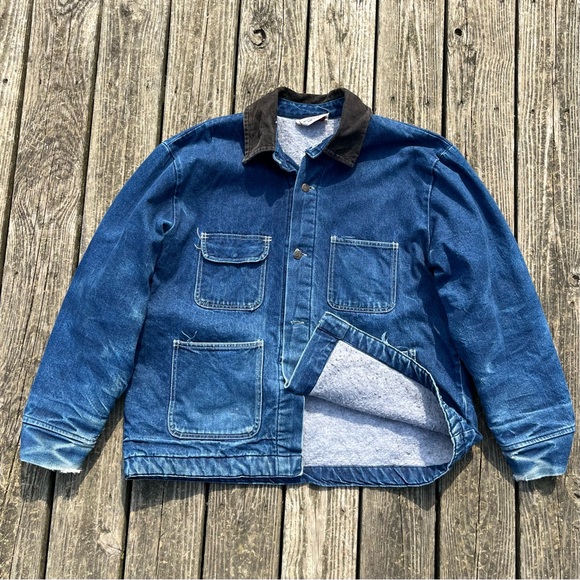 Vintage | Jackets & Coats | Vintage Bob Barker Distressed Denim Blanket Lined Button Front Jean ...